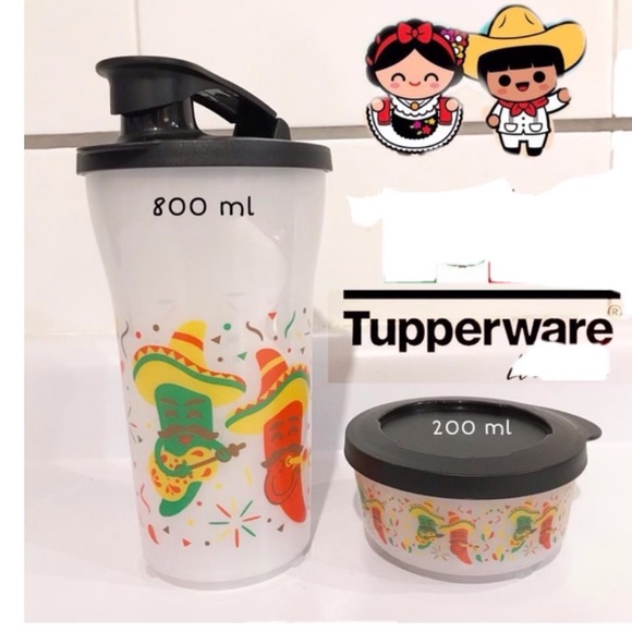 Tupperware | Kitchen | Tupperware Ilumina Tumbler And Cup Mexican Chile ...